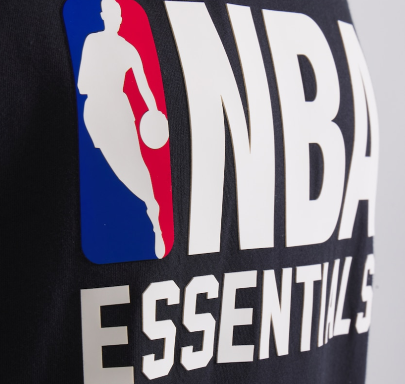 Fear of God Essentials NBA Tee Black / Logo Red